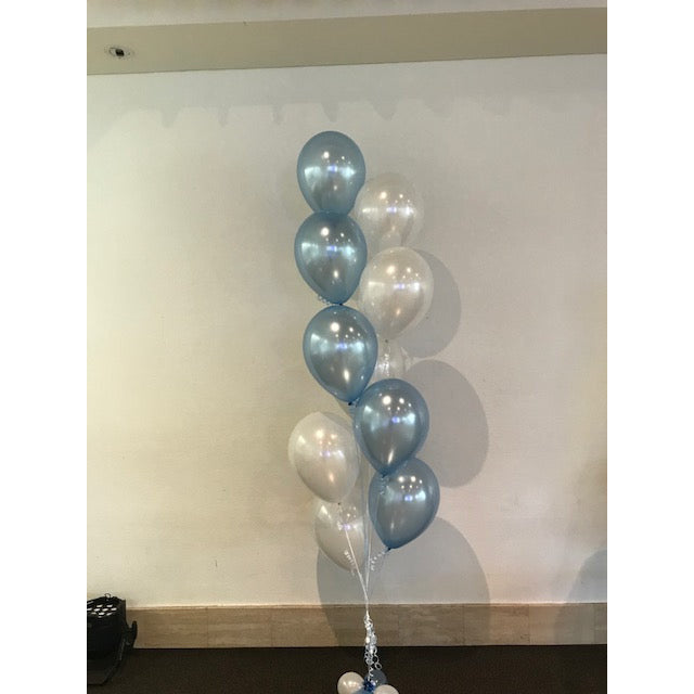 10 Balloon Floor Staggered Arrangement with Hi Float (2-3 Days float t ...