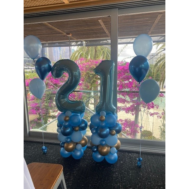 Double Number Balloon Marquees Balloon Tower Arrangements – Balloon HQ ...