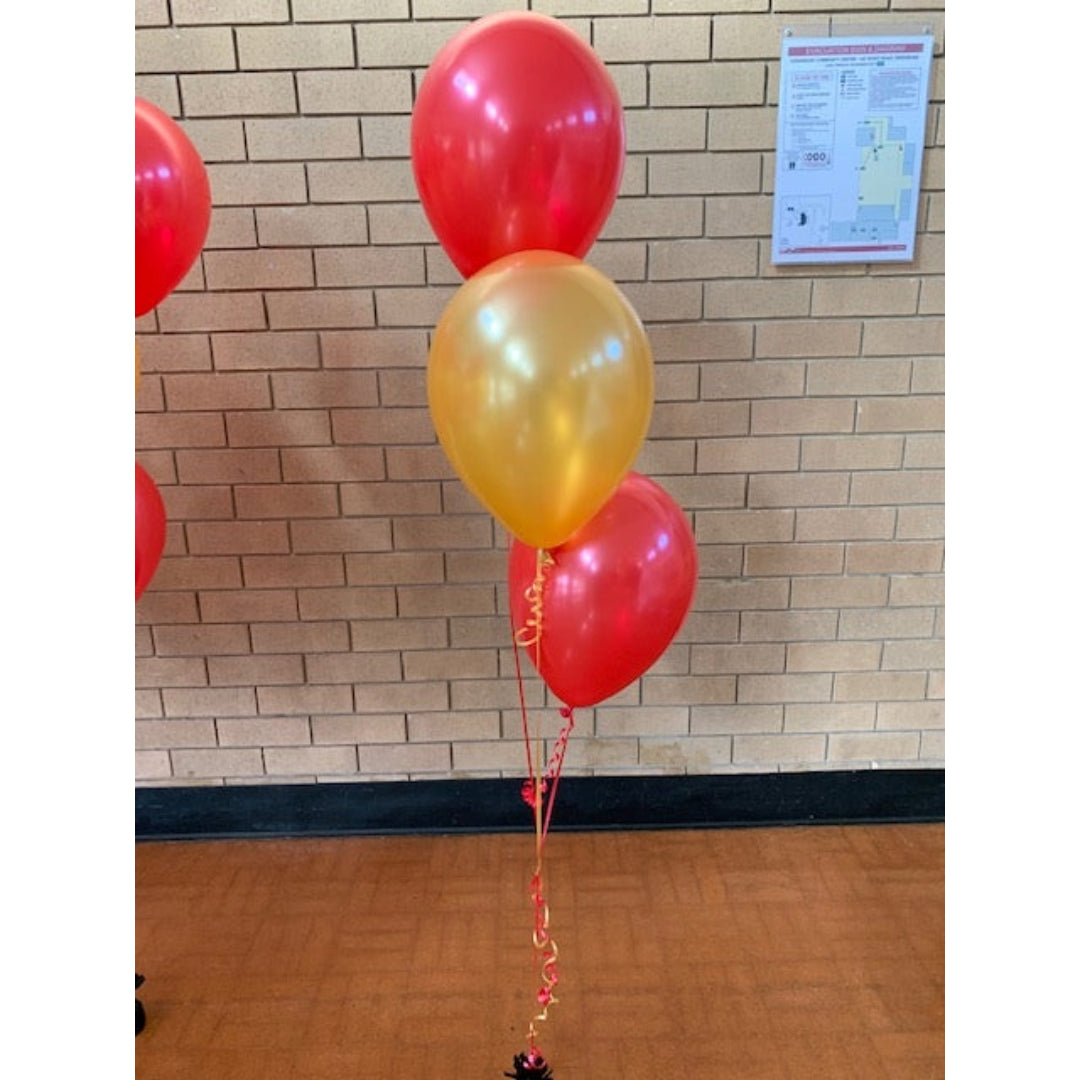 3 Balloon Table Arrangement (10-12 hours float time) – Balloon HQ Gold ...